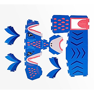 Omy 3D Shark Mask Craft Kit, Arts and Craft DIY Creative Mask Kit for Kids