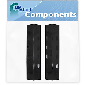 2-Pack BBQ Grill Heat Shield Plate Tent Replacement Parts for Charbroil 463722412 - Compatible Barbeque Porcelain Steel Flame Tamer, Flavorizer Bar, Vaporizer Bar, Burner Cover 23 13/16"