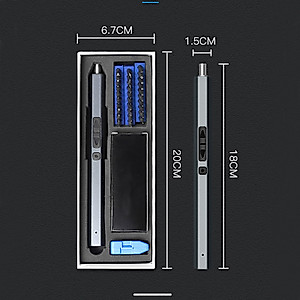 36 in 1 Cordless Electric Screwdriver, Mini Power Precision Screwdriver Set with LED Light 3. 7V Rechargeable Portable Magnetic Repair Tool Kit for Repairing Phones Eyeglasses Laptop