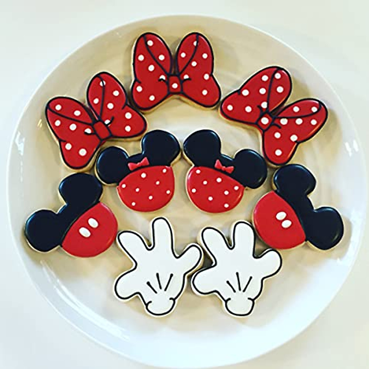 Cartoon Mouse Cookie Cutters, 8 Pack Baking Molds Stainless Steel Biscuit Sandwich Cake Cutter Set for 2nd Birthday Party Supplies Favors