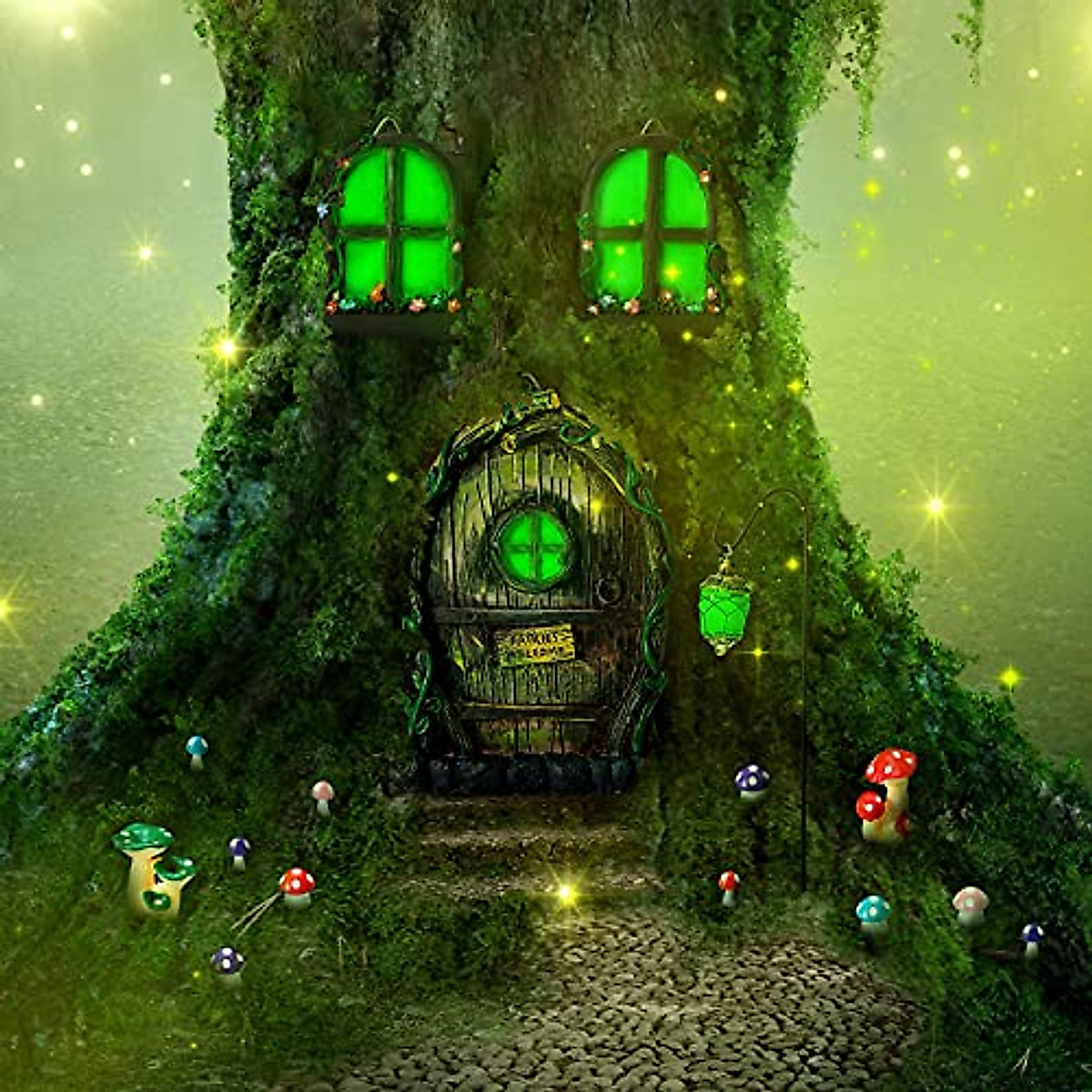 Jetec Christmas Gardening Gnome Statue Elf Out The Door Tree Hugger Resin Mushroom Miniature Gnome Home Window Figurine for Trees Yard Garden Sculpture Decoration Supplies(Cool Style)