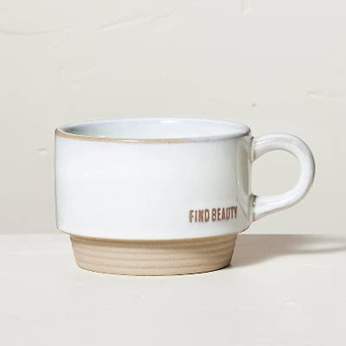 Hearth & Hand with Magnolia Find Beauty & Find Rest 10oz Stackable Stoneware Mug Set