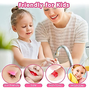 Kids Makeup Kit for Girls, Washable Makeup Set Toy, 23PCS Real Makeup Set, Safe & Non-Toxic Little Girls Makeup Kit Pretend Makeup for Kids Girls Toddlers Age 3 4 5 6 7 8 9 10 11 12 Year Old