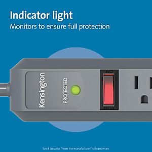 Kensington Guardian 7-Outlet, 6-Foot Cord, & 540 Joules Premium Surge Protector (K38217NA)