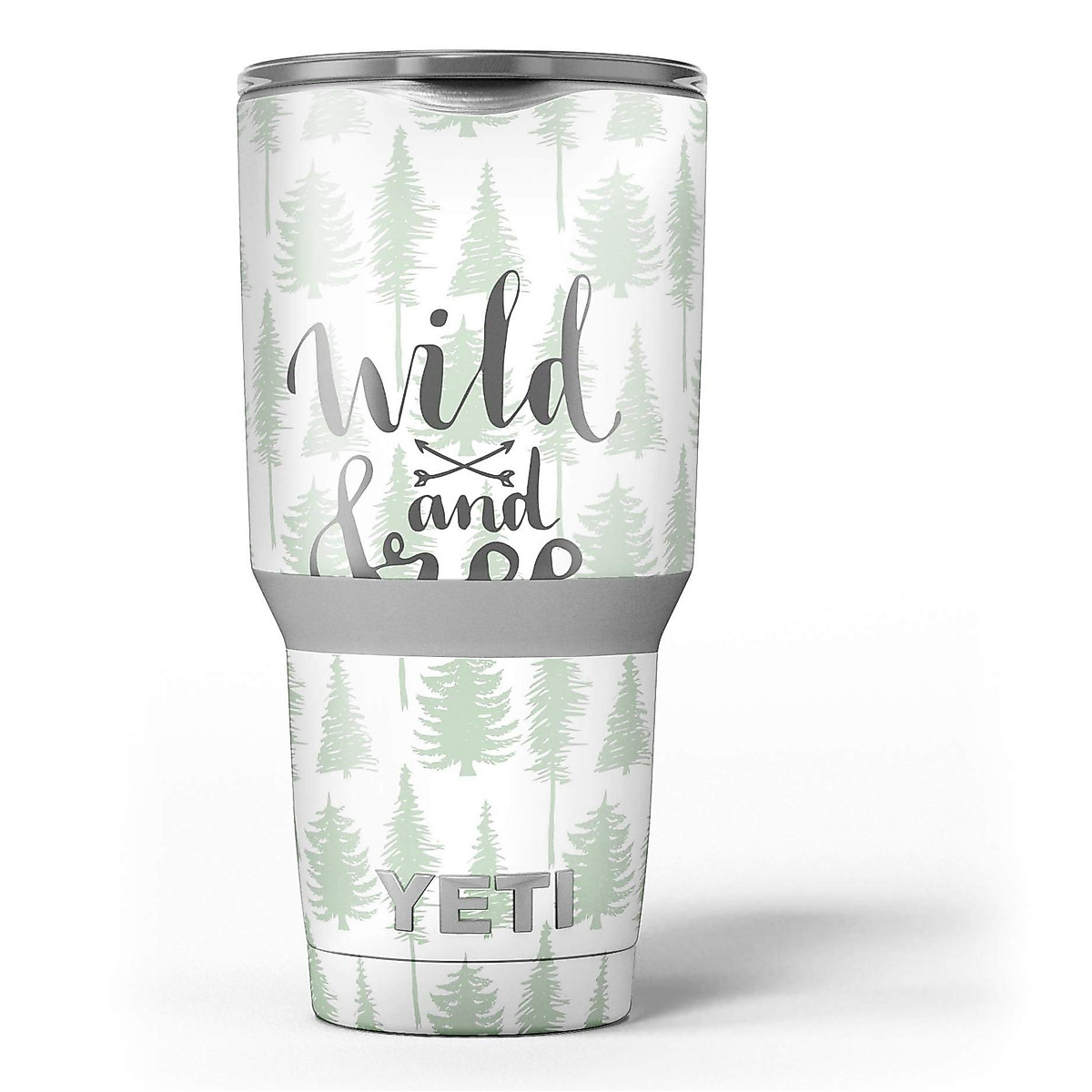 Design Skinz Wild and Free - Skin Decal Vinyl Wrap Kit Compatible with The Yeti Rambler Cooler Tumbler Cups