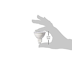 Amazon Basics MR16 LED Light Bulb, 50 Watt Equivalent, Energy Efficient 7W, GU 5.3 Base, Warm White 3000K, Dimmable, 10,000 Hour Lifetime, 12V Low Voltage, 6-Pack