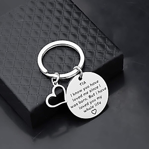 Tia Keychain Auntie Gift Tia Birthday Gift Tia Gifts from Niece Nephew Gift for Tia (Tia i know)