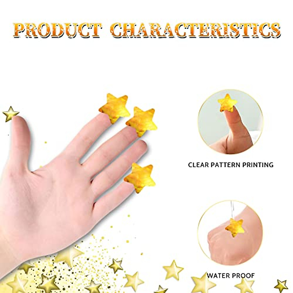 BLMHTWO 500pcs 1 Inch Star Stickers Gold Star Stickers Gold Stickers Foil Holographic Self-Adhesive Star Stickers for Kids Reward Behavior Chart Student Planner Classroom Teacher Supplies