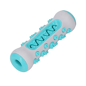 RiToEasysports Dog Chew Toy, Dental Cleaning Stick for Dogs Teeth, Bite Resistant Interactive Dog Toy for Teeth Cleaning, Pet Toothbrushing Toy with Alveolus (Gray Blue)