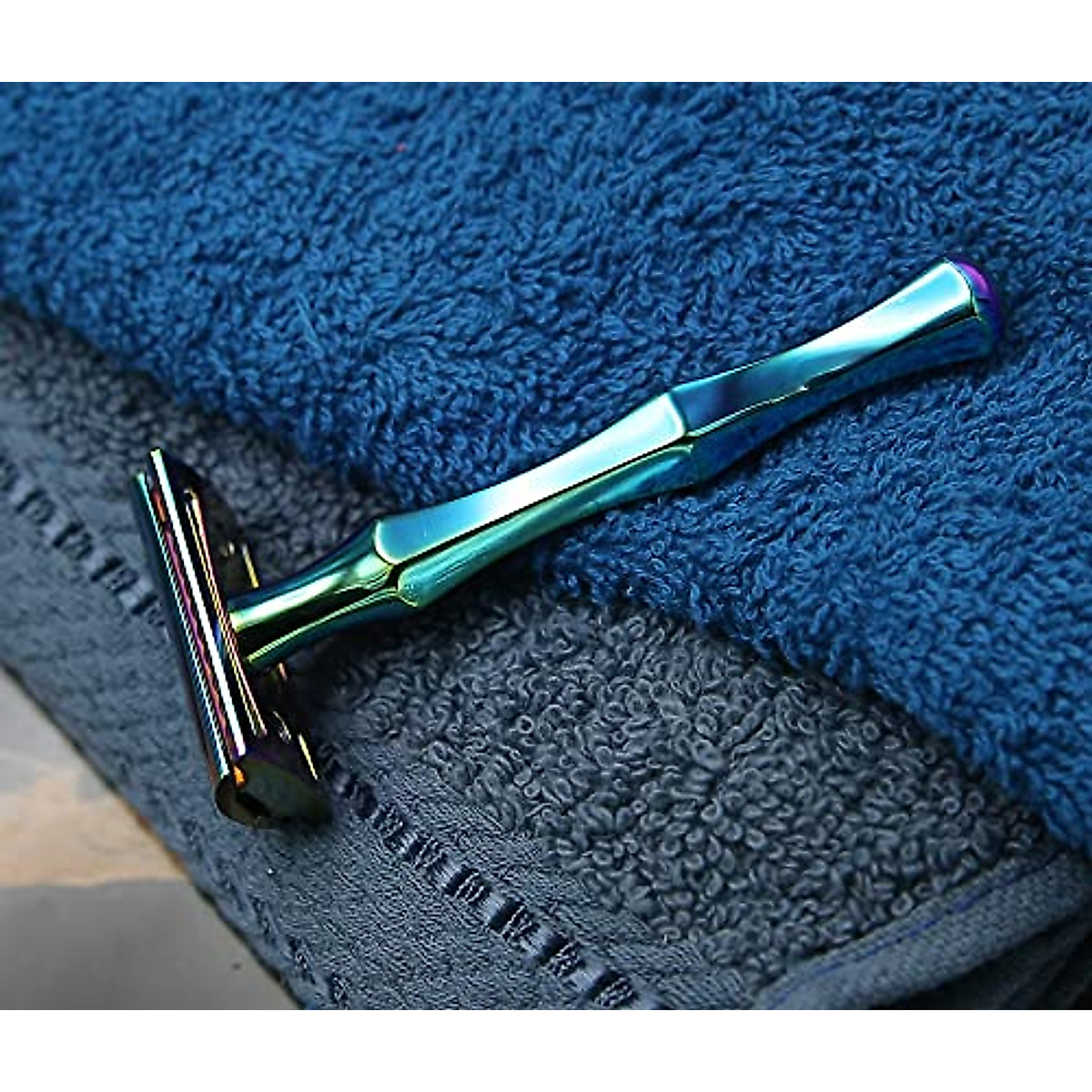 Safety Razor - 50 Safety Razor Blades - Double Edge Blades - Safety Razor Kit For Men & Women W/Safety Razor Leather Protective Case - German Stainless Steel - Ergonomic - wood - Mild