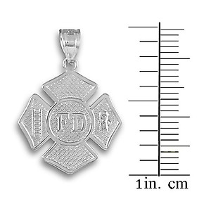 Claddagh Gold 925 Sterling Silver St Florian Medal Firefighter Badge Pendant