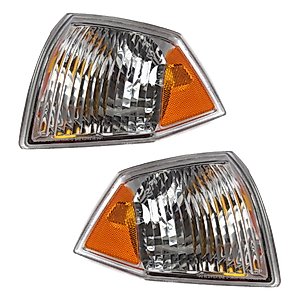 For 2007 08 09 2010 Jeep Compass Pair Driver and Passenger Side Turn Signal/Side Marker Light DOT Certified Lens and Housing Only CH2520144 CH2521144 - Replaces 68000683AA 68000682AA