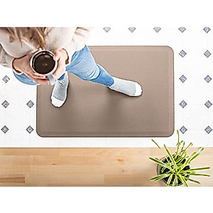 WeatherTech ComfortMat, 24 by 36 Inches Anti-Fatigue Mat - Slip Resistant Mat for Kitchen, Office, Garage - Stone Pattern, Tan