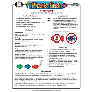 Super Duper Publications | Classifying Photo Fish- Transportation, Clothing, Animals, Food, and Around The Home Vocabulary Magnetic Game | Educational Materials for Children