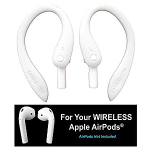 EARBUDi Earhooks Compatible with Apple AirPods | White