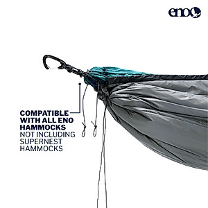 ENO, Vulcan UnderQuilt - Protective and Warm Hammock Underquilt with Synthetic Insulation - for Camping, Hiking, Backpacking, Festival, Travel, or The Beach - Storm