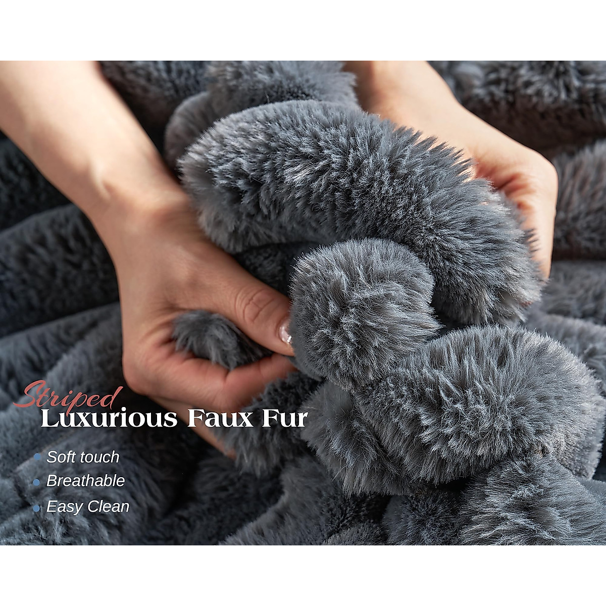 VanAcc 53 Inch Chaise Lounge Indoor, Upholstered Sofa Bed with Throw Pillows and Armrests, Sleeper Chair- Plush Chair Bed for Living Room, Grey