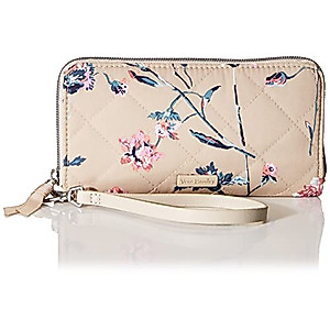 Vera Bradley Women's Performance Twill Accordion Wristlet With RFID Protection, Strawflowers, One Size
