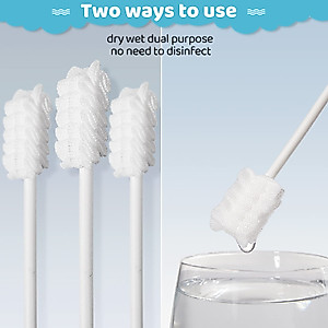 Tondiamo 100 Pcs Baby Tongue Cleaner Toothbrush Baby Oral Cleaner with 3 Pieces Finger Toothbrush for Newborn Baby Mouth Cleaner Oral Cleaning Infant Cleaner Toothbrush for 0-36 Months Baby