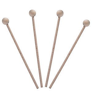 2 Pair Wood Mallets Percussion Sticks for Chime, Xylophone, Wood Block, Glockenspiel and Bells