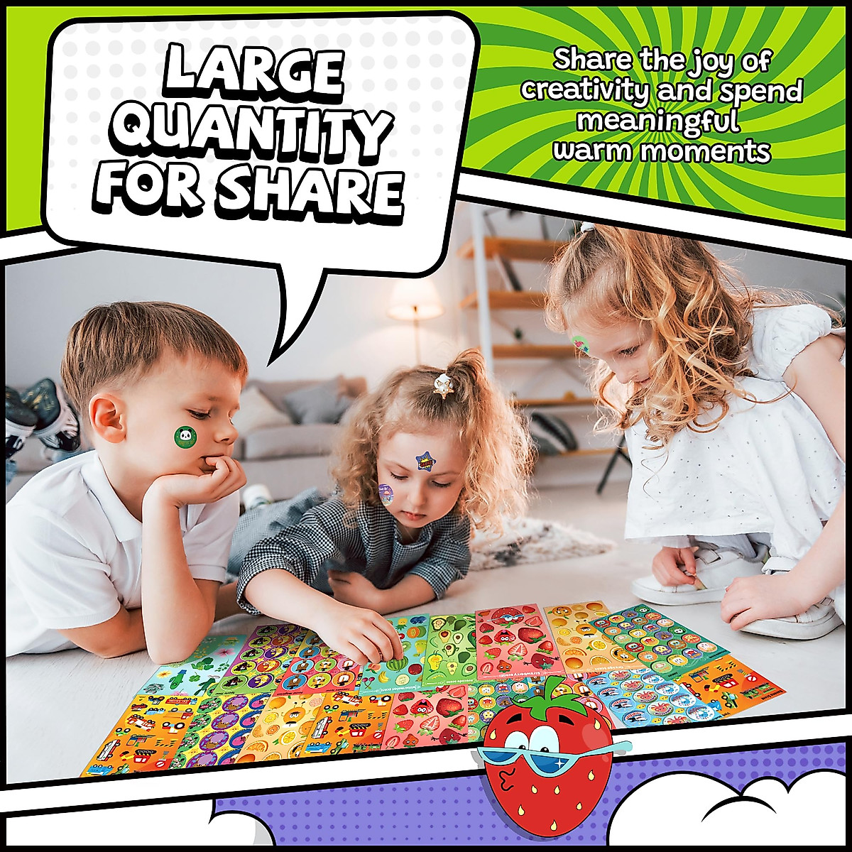 HORIECHALY Scratch and Sniff Stickers, Smelly Stickers for Kids 68 Sheets 17 Scents, 1000+ Scented Stickers of Food Fruit Flower, Classroom Reward Stickers for Teachers, Holiday Gift for Little One.