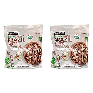 Kirkland Signature Organic Whole Brazil Nuts 1.5 lbs (Pack of 2)