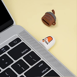 LEIZHAN Cute Coffee USB Flash Drive Computer Memory Stick USB Pendrive for Teachers, Students, Family and Friends (32GB, Brown Coffee)