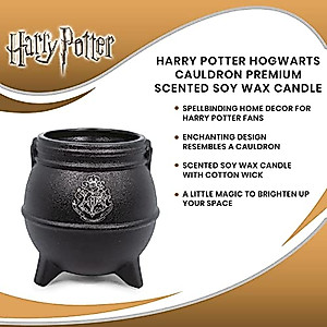 Harry Potter Hogwarts Cauldron Premium Scented Soy Wax Candle with Unique Aromatic Fragrance | 50-Hour Burn Time | Home Decor Housewarming Essentials, Wizarding World Gifts and Collectibles