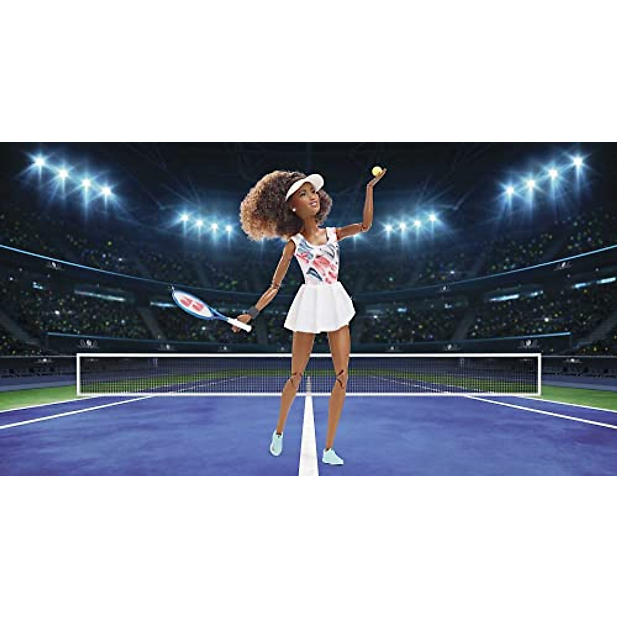 Barbie Role Models Doll Naomi Osaka Collectible with Tennis Dress, Racket and Accessories, Posable