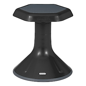 Learniture Active Learning Chair/ Stool, 15" H, Black, LNT-3046-15BK
