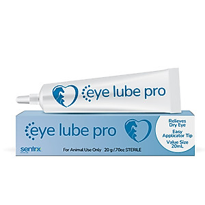 Sentrx Eye Lube Pro, Hyaluronic Acid Drops for Dogs, Cats, Horses, Dry Eye & Redness Relief Ointment, 20g