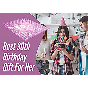 InnoBeta 30th Birthday Gifts for Her Flannel Throw Blanket for Women, Female, Wife, Girlfriends, Ideal for Teacher, Cowoker (50"x 65") - Heart