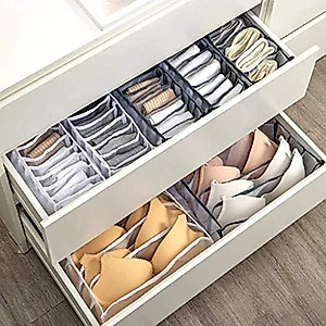 3 pack Underwear Organizer Drawer Divider , Home Foldable Underwear Socks Closet Storage Box (Gary)