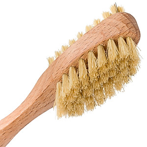 Redecker Natural Pig Bristle Nail Brush with Oiled Beechwood Handle, 6-3/4-Inches