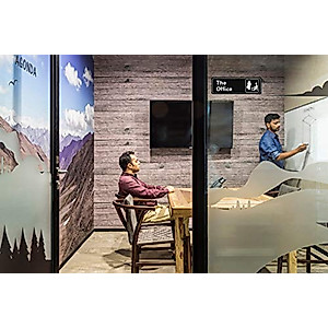 Veronica The Office Self Adhesive Sign Visual Impact for Door Wall Large or Small Office 9 X 3 Inch (Black/White)