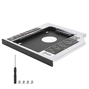 Optical Hard Drive Bay, State Drive Bracket Lightweight Computer Accessory Aluminum Alloy Thickened for 9.5 MM SSD, SATA3.0 Technology