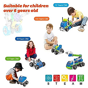COMIN Educational Toys Building Sets STEM Learning Kit, 18 in 1 Engineering Toys Creative Set 175 Pieces for Boys/Girls/Birthday/Christmas/Holiday Age 5 6 7 8 9+ Years Old