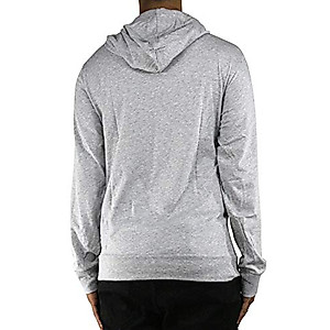 Lacoste Men's Long Sleeve Hooded Jersey Cotton T-Shirt Hoodie, Silver Heathered, XXXL