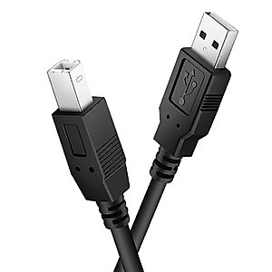 Ancable 15-Feet USB B MIDI Cable for Instruments, USB 2.2 Type A to Type B Printer Cable Cord Compatible with Piano, Midi Controller, Midi Keyboard, Audio Interface Recording, USB Microphone and More