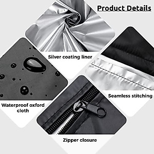 Patio Swing Cover, Waterproof 3 Triple Seater Hammock Cover for Garden Glider Chair Patio Furniture, All Weather Protection Outdoor Furniture Protector, 87 x 49 x 67 inches