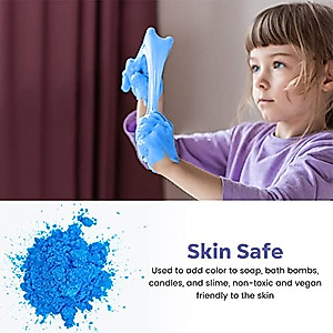 60 Colors Mica Powder-Natural Cosmetic Grade Pigment Powder for Epoxy Resin,Soap Making,Bath Bombs,Candle,Lip Gloss,Slime,DIY Crafts,Paints,Jewelry and More