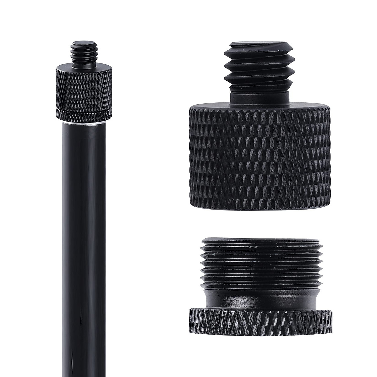 8 Pieces Mic Stand Adapter 5/8 Female to 3/8 Male and 3/8 Female to 5/8 Mic Thread Adapter Set Male Screw Adapter Thread for Camera Monitor Tripod Thread for Adapter Microphone