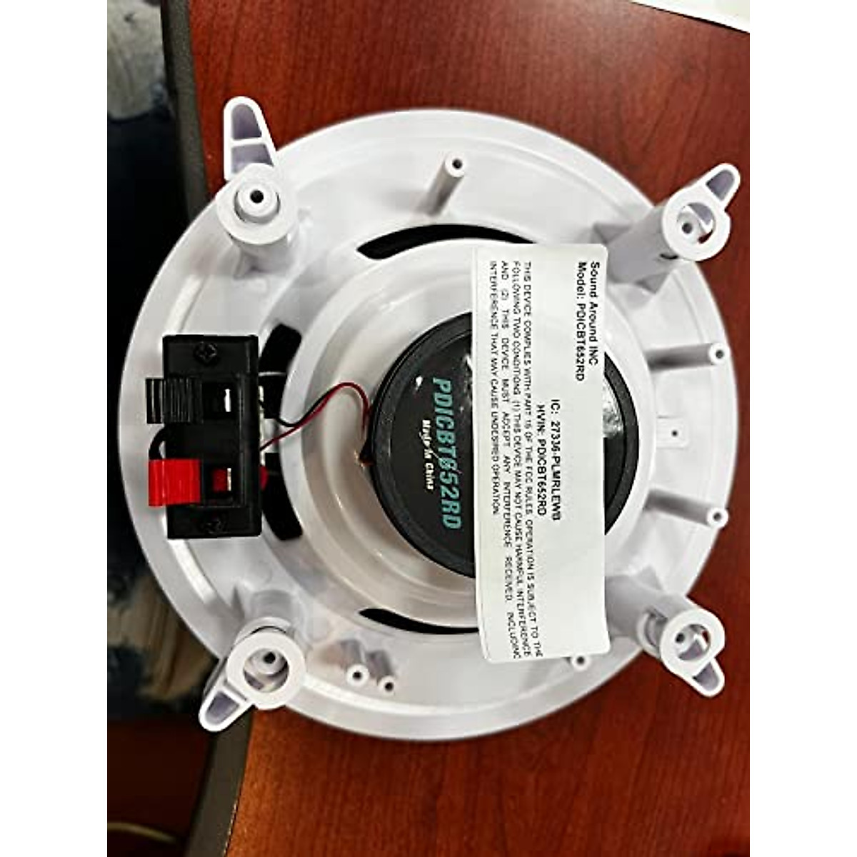 Pyle 6.5” Pair Bluetooth Flush Mount In-wall In-ceiling 2-Way Speaker System Quick Connections Changeable Round/Square Grill Polypropylene Cone & Polymer Tweeter Stereo Sound 150 Watt (PDICBT652RD)