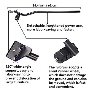 360°Rotating Wheels Furniture Dolly for Moving with 4 Lockable Wheels, 2800Lbs Load Capacity Heavy Furniture Lifter Roller Mover for Moving Heavy Furniture Sofa/Refrigerator/Washing Machine/Cabinet