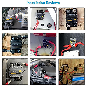 T Tocas 150A Amp Circuit Breaker for Boat Trolling Motor Marine ATV Vehicles Stereo Audio Battery Solar System Inline Fuse with Manual Reset Switcher Waterproof DC 12V-48V