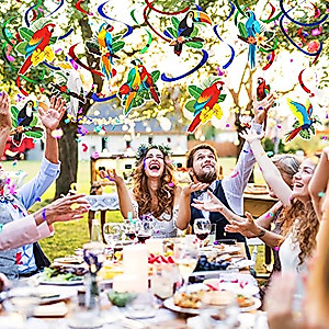 30 Tropical Birds Party Supplies Tropical Hawaiian Decorations Toucan Parrot Party Hanging Swirl Foil Ceiling Decor for Summer Luau Hawaiian Beach Pool Party Wedding Birthday Party Supplies