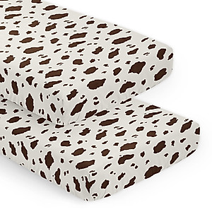 Sweet Jojo Designs Tan Brown Western Cowboy Boy Baby Crib Bedding Set Infant Nursery Room Quilt Fitted Sheet Skirt Diaper Stacker - 5pc - Red Southern Country Chocolate Blue and White Wild West Horse