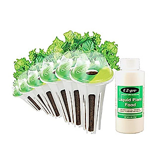 EZ-gro Salad Greens Mix (6) Pod Kit Compatible with Aerogarden Seed Pod Kit - Pre-Seeded Seed Pods for Hydroponic Garden - 4 oz Hydroponic Nutrients for Smart Garden