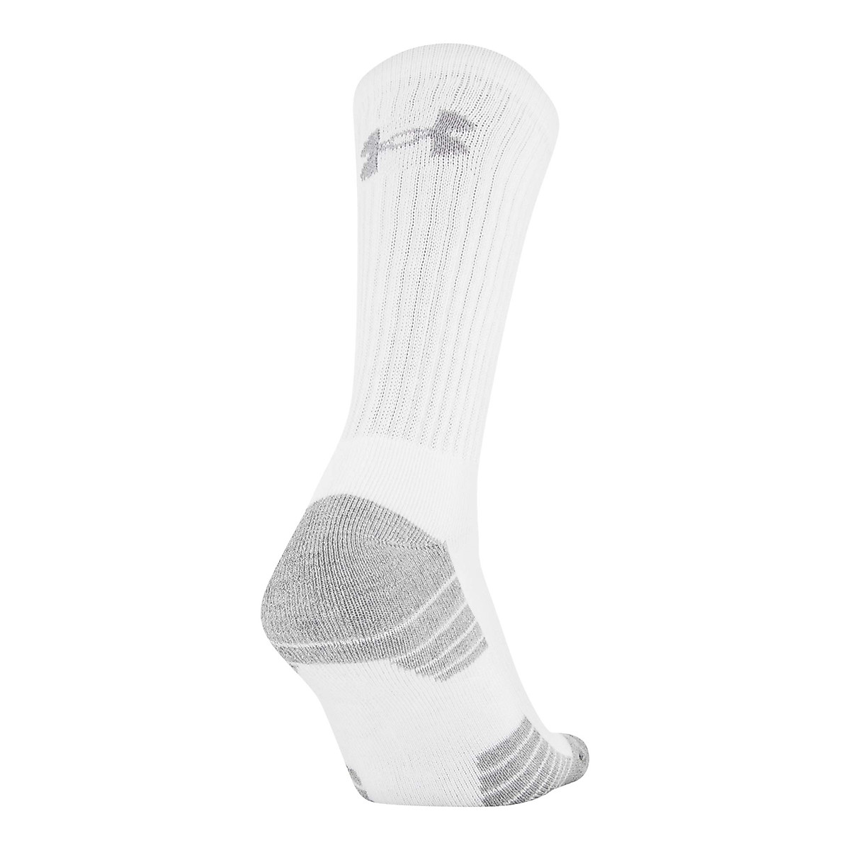 Under Armour Tech Crew Socks 2 Pairs, Black/White Assorted, Medium