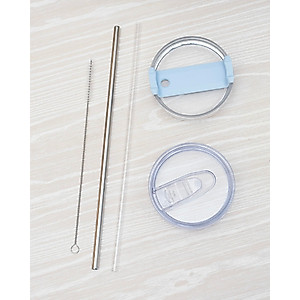 Sipsleek 40oz Insulated Stainless Steel Tumbler with 2 Lids (1 leak/Sill Proof)| 2 Straws | & Straw cleaner - Ideal for Hot & Cold Drinks, Coffee, Water, Tea - Portable, Durable Travel Mug